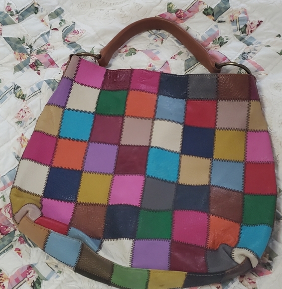 stella and max | Bags | Colorful Patchwork Tote Bag Stella And Max Hobo ...